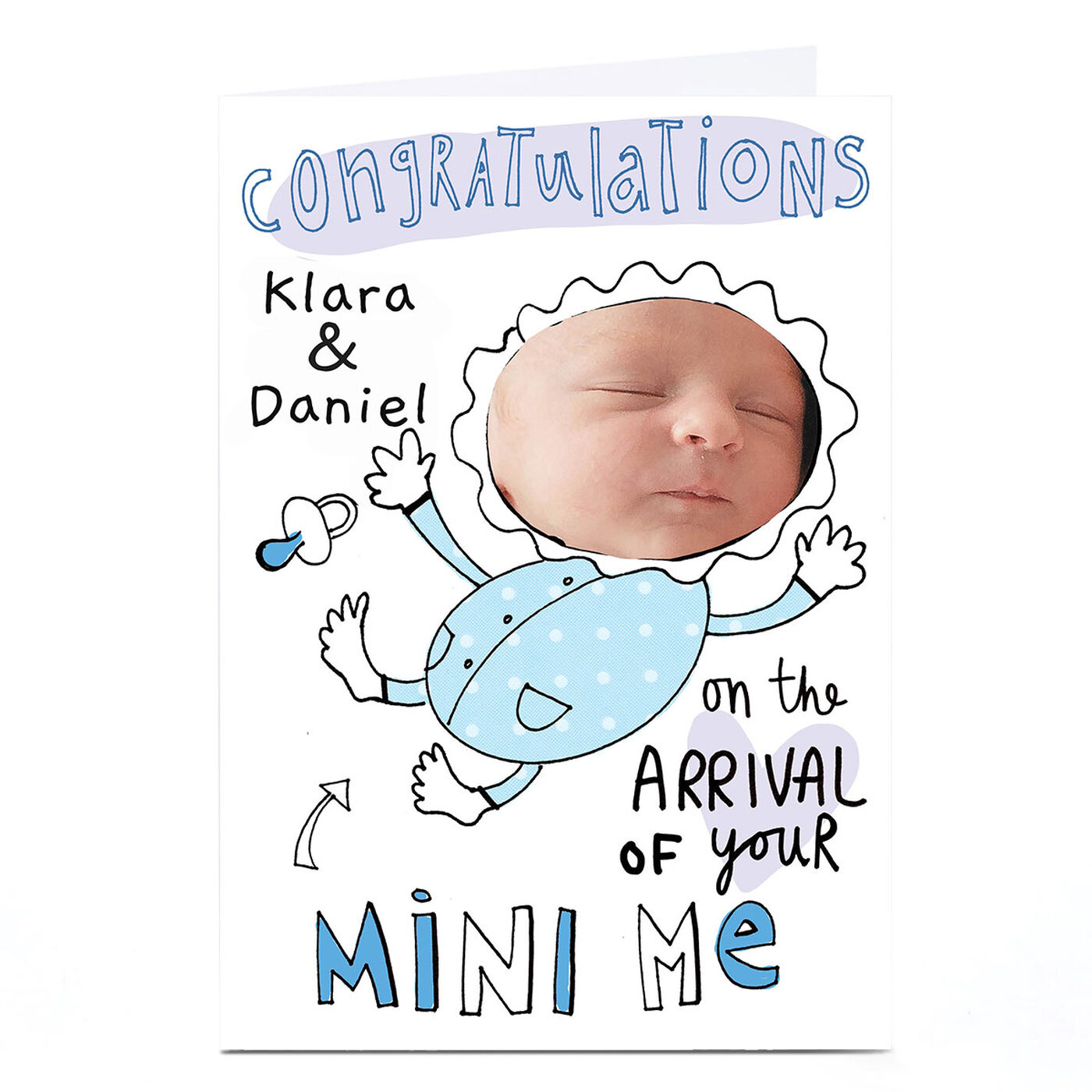 Buy Photo Lindsay Loves To Draw New Baby Card - Mini Me, Blue for GBP 3 ...