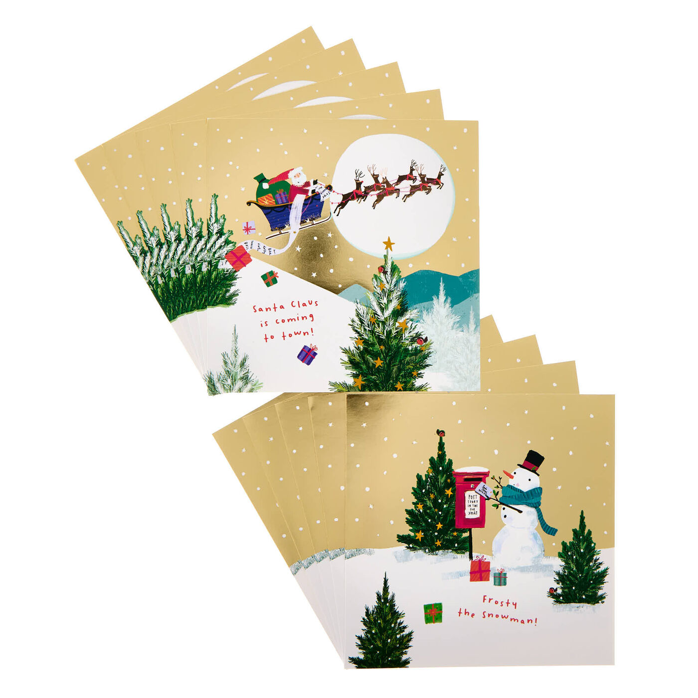 Buy 16 Santa & Snowman Charity Christmas Cards for GBP 1.99 | Card ...