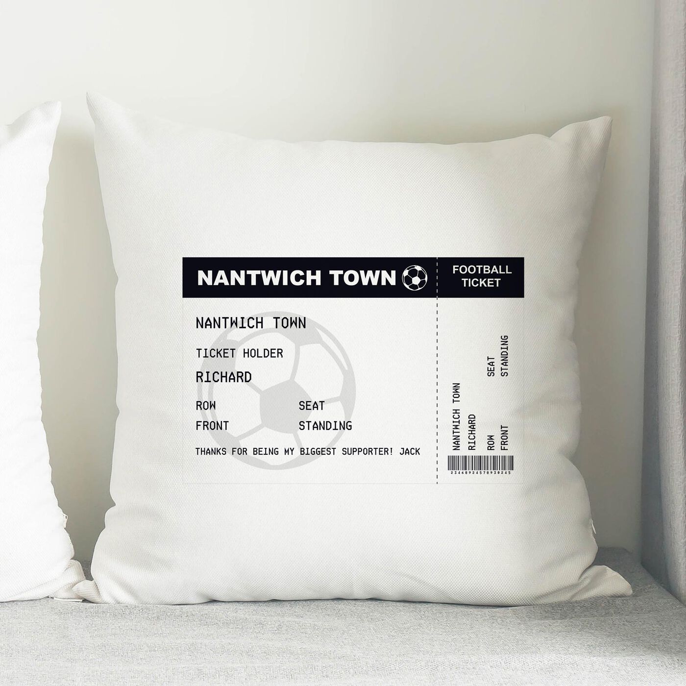 Buy Personalised Football Ticket Cushion for GBP 19.99 | Card Factory UK