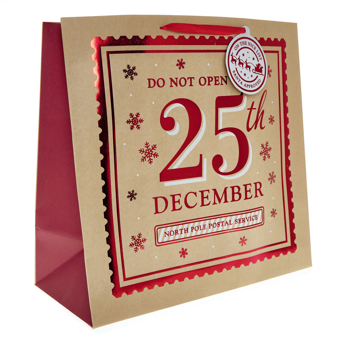 Buy 25th December Giant Square Gift Bag for GBP 1.99 | Card Factory UK