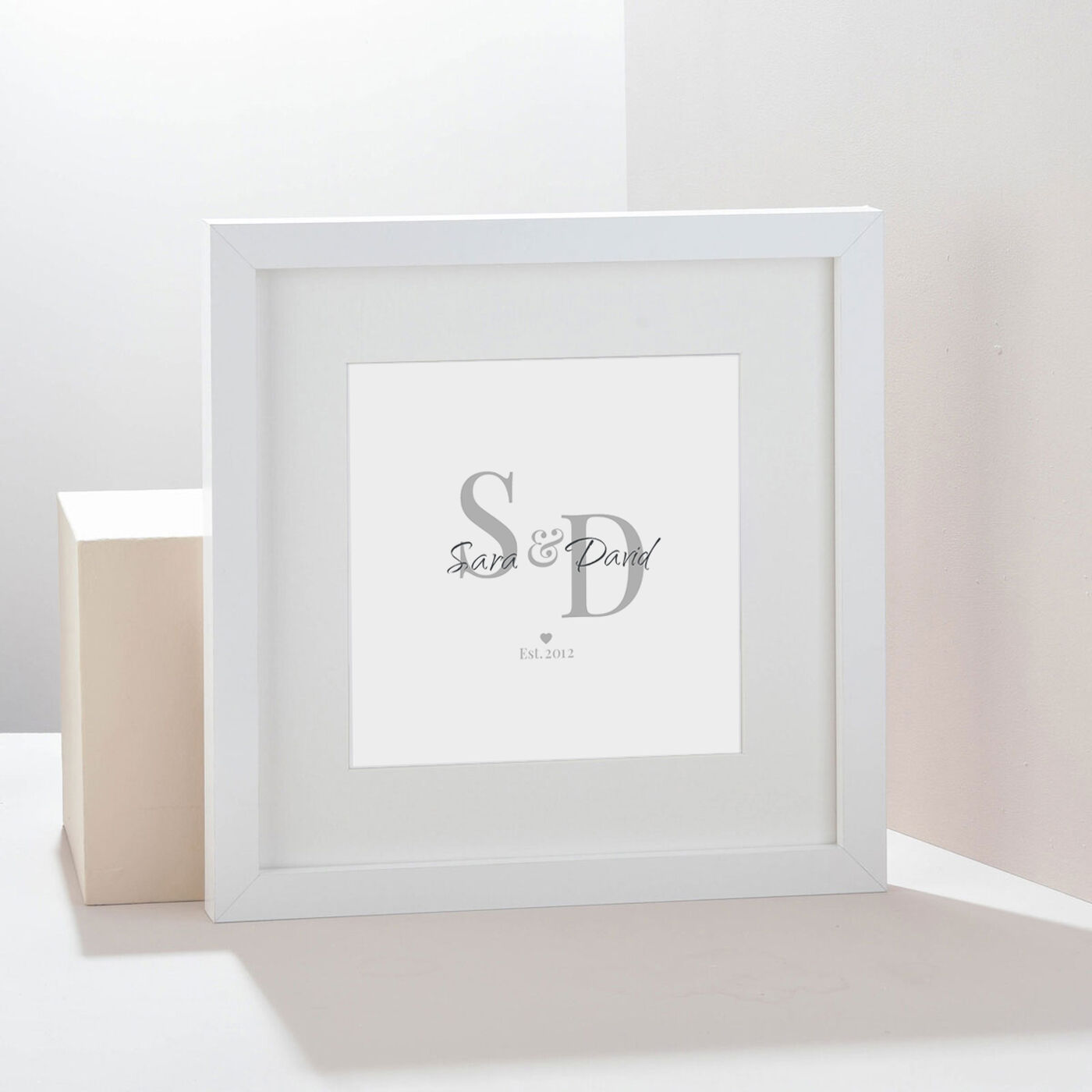 Buy Personalised Square Framed Print - Initials and Names for GBP 19.99 ...