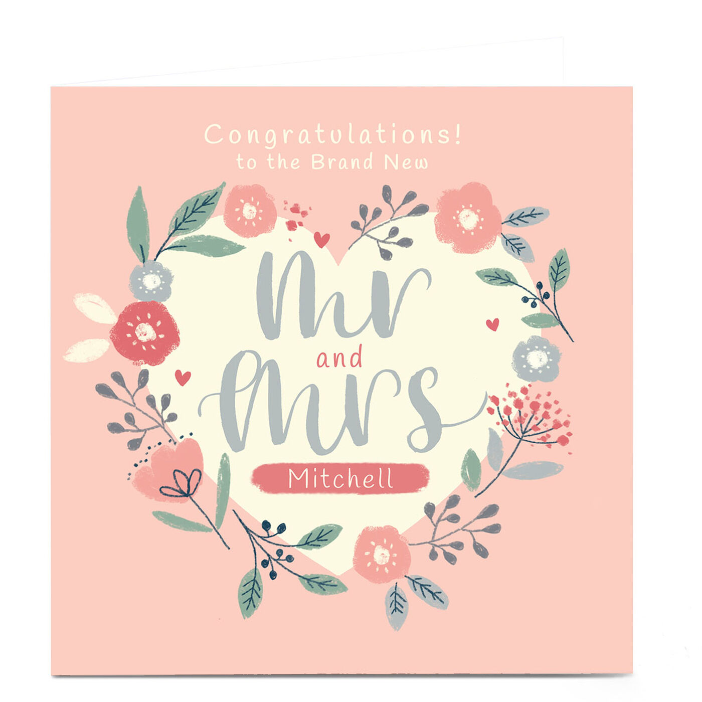 Buy Personalised Nikki Whiston Congratulations Card - Mr & Mrs for GBP ...