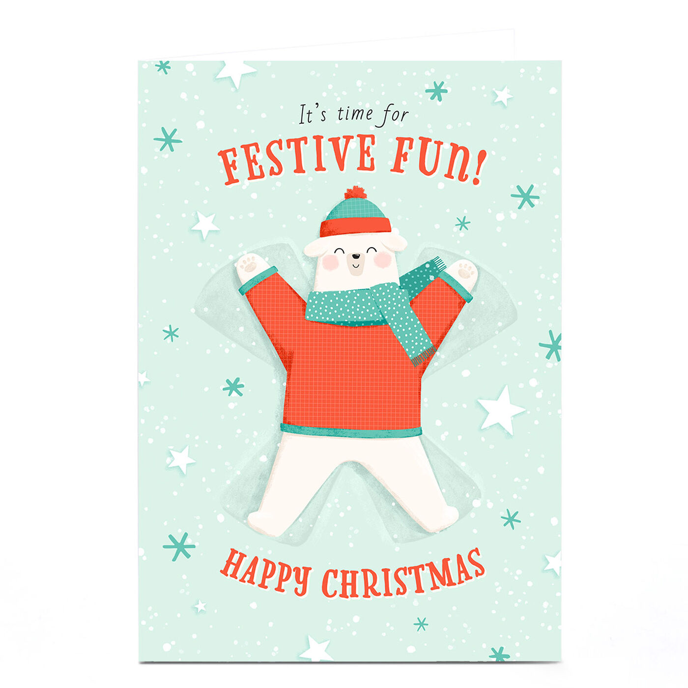 Buy Christmas Card - Festive Fun Bear for GBP 1.99 | Card Factory UK