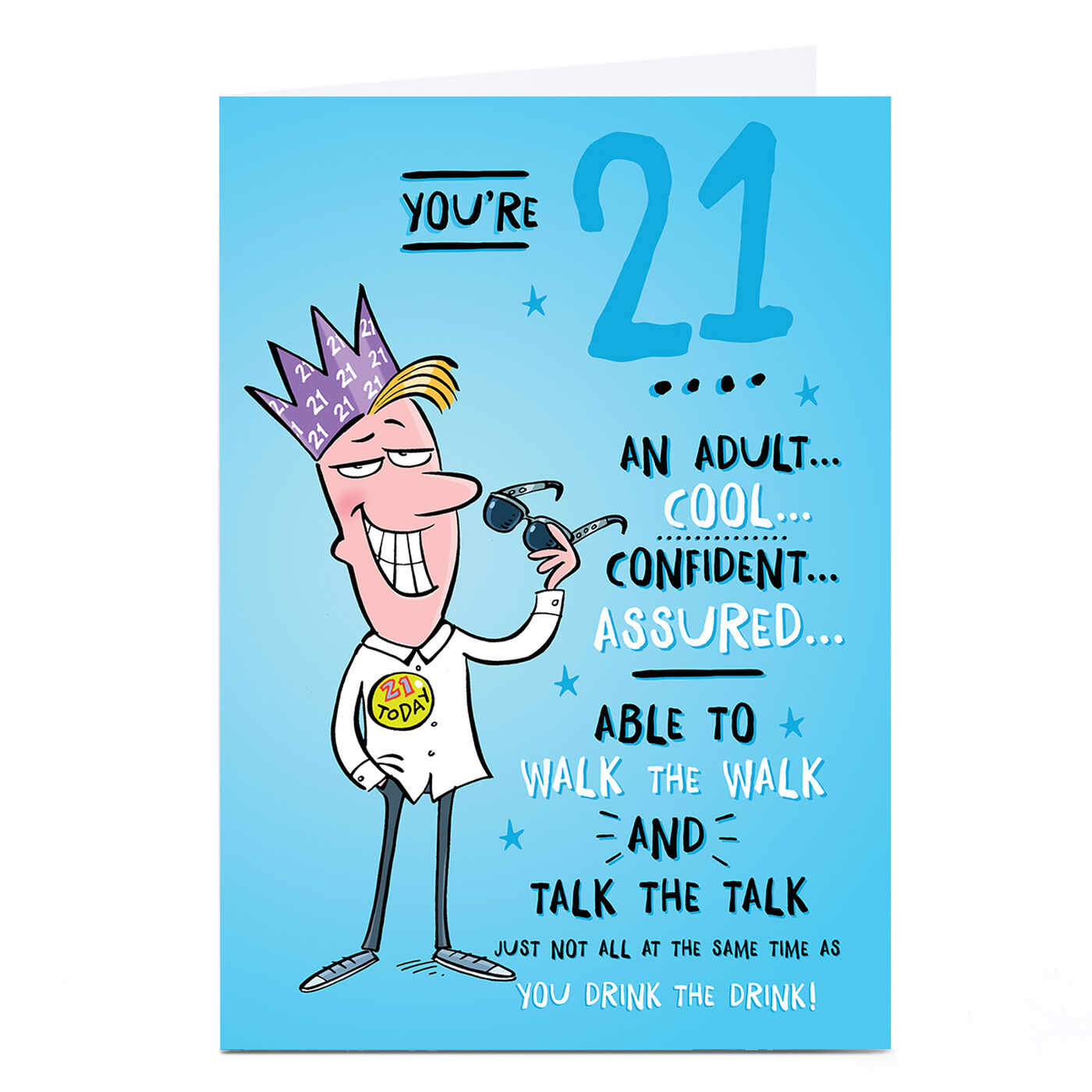 Buy Personalised 21st Birthday Card - Not All At The Same Time for GBP ...