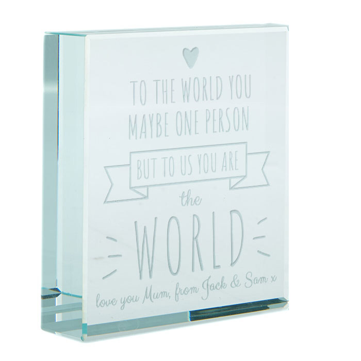 Buy Personalised Engraved Glass Token - You Are The World for GBP 14.99 ...