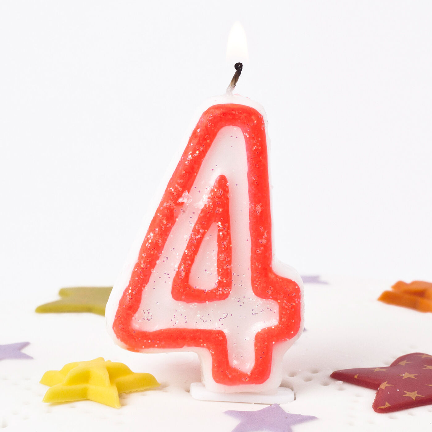Buy Pink Glittery Number 4 Birthday Candle for GBP 0.59 | Card Factory UK