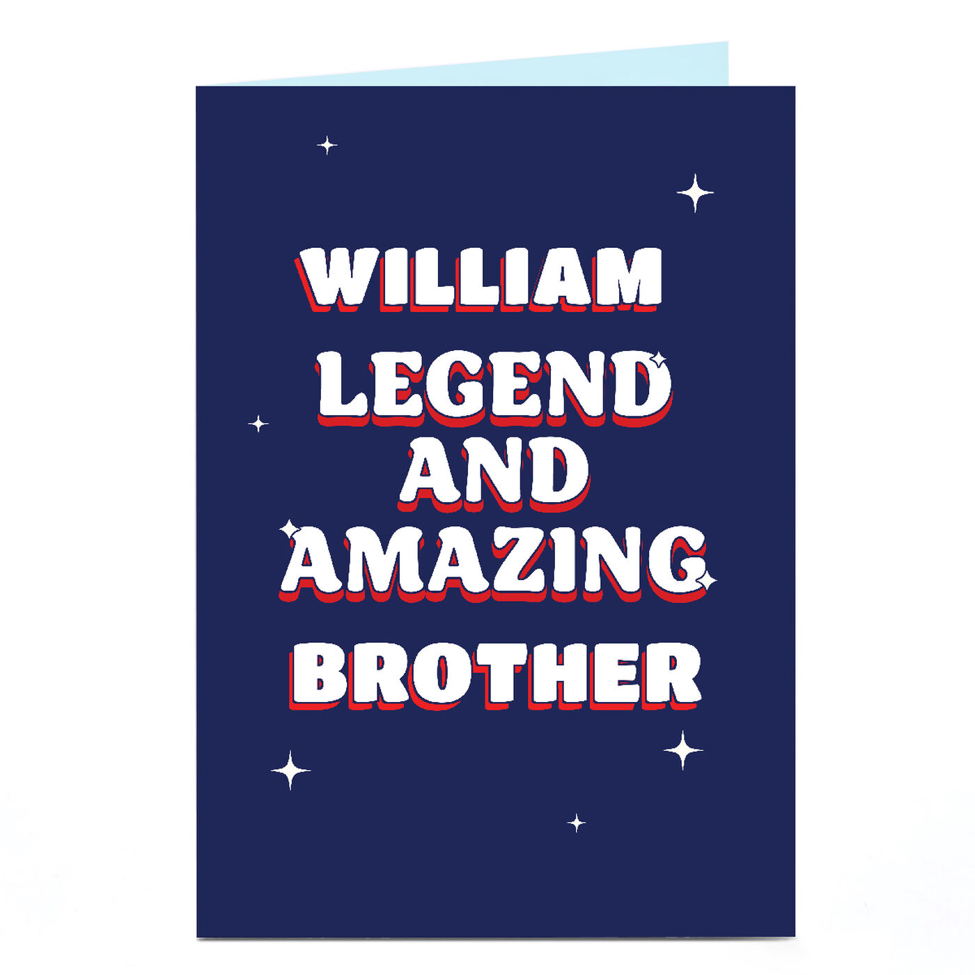 Buy Personalised Card - Legend and Amazing Brother, Any Name for GBP 1. ...