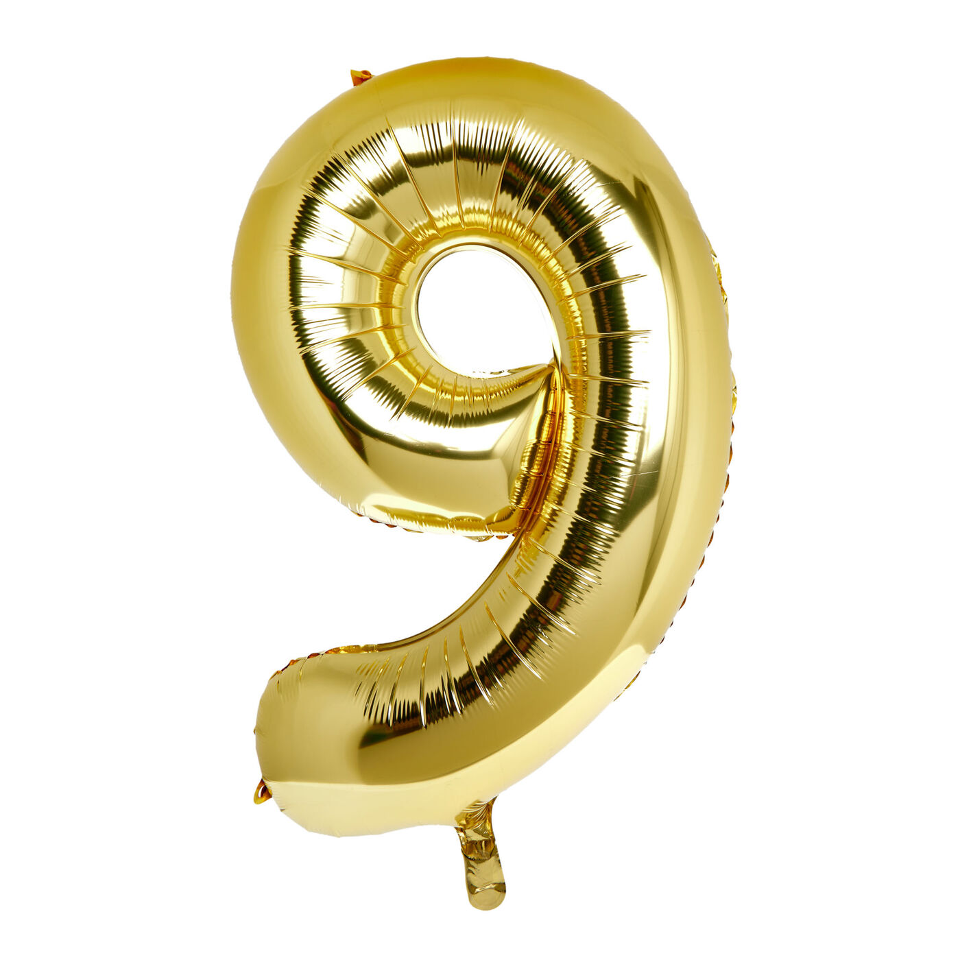 Gold Jumbo Number Helium Balloons 0-9 - Deflated