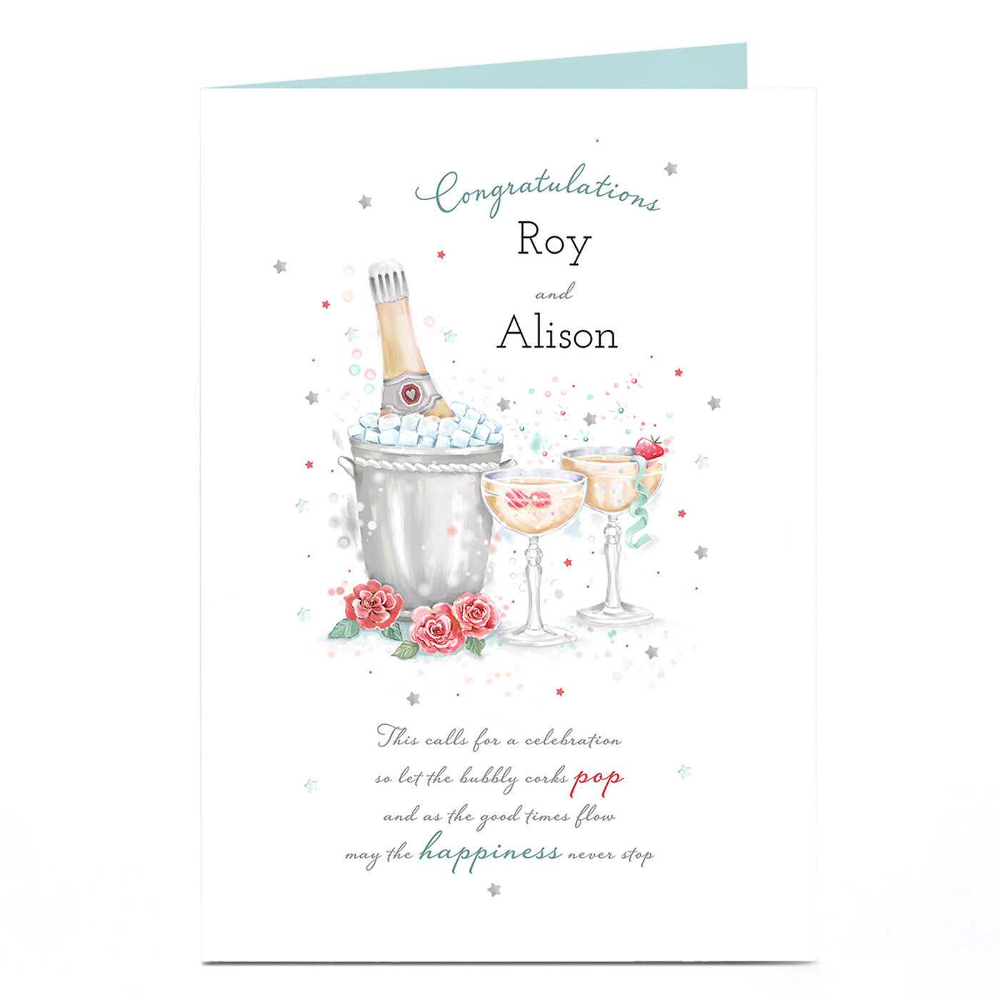 Buy Personalised Congratulations Card - Happiness Never Stops for GBP 2 ...