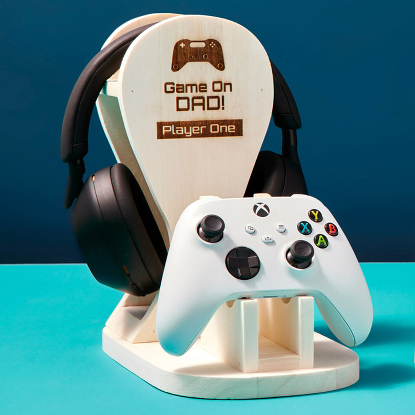 Buy Personalised Wooden Engraved Games Controller & Headset Holder ...