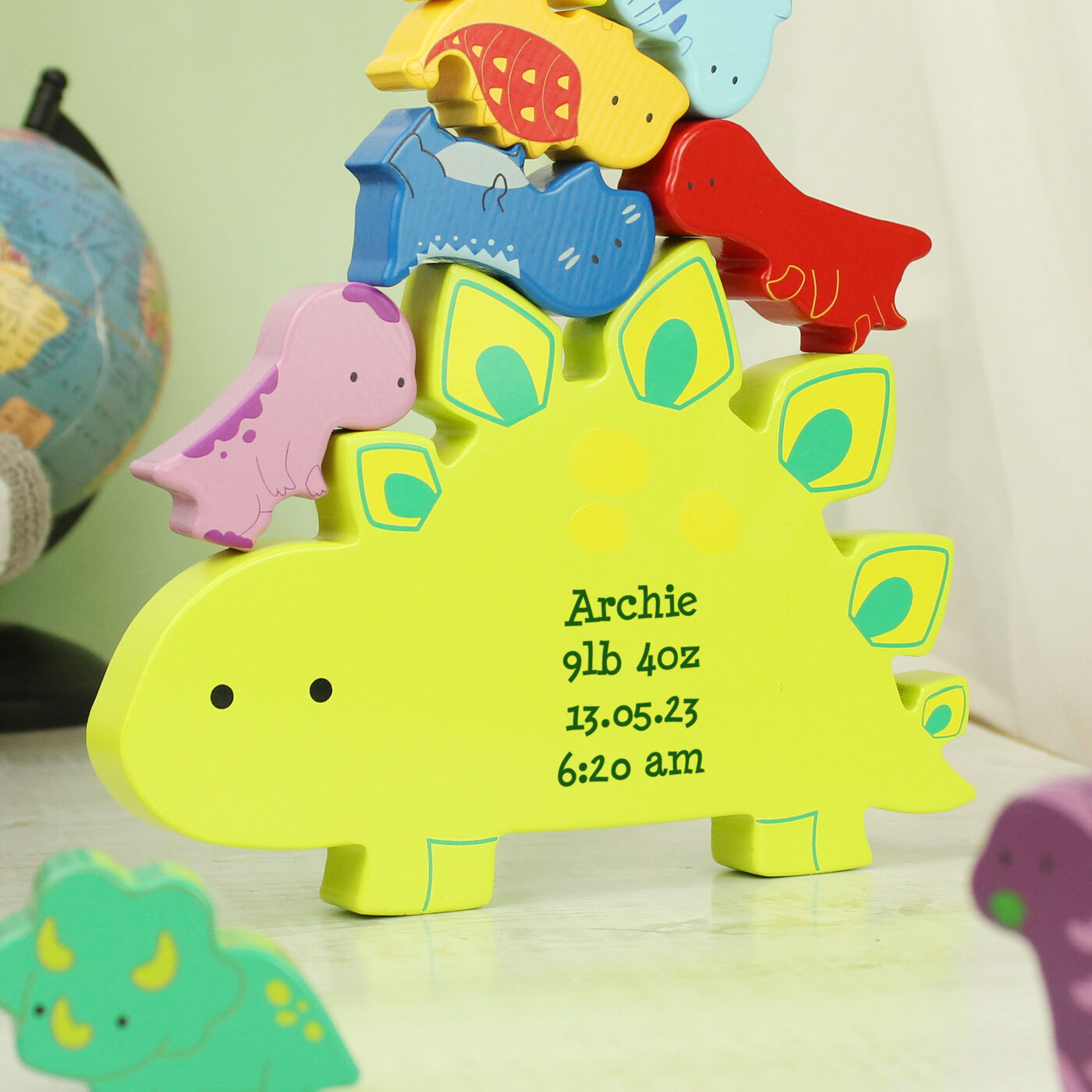 Buy Personalised Wooden Dinosaur Stacker Toy for GBP 24.99 | Card ...