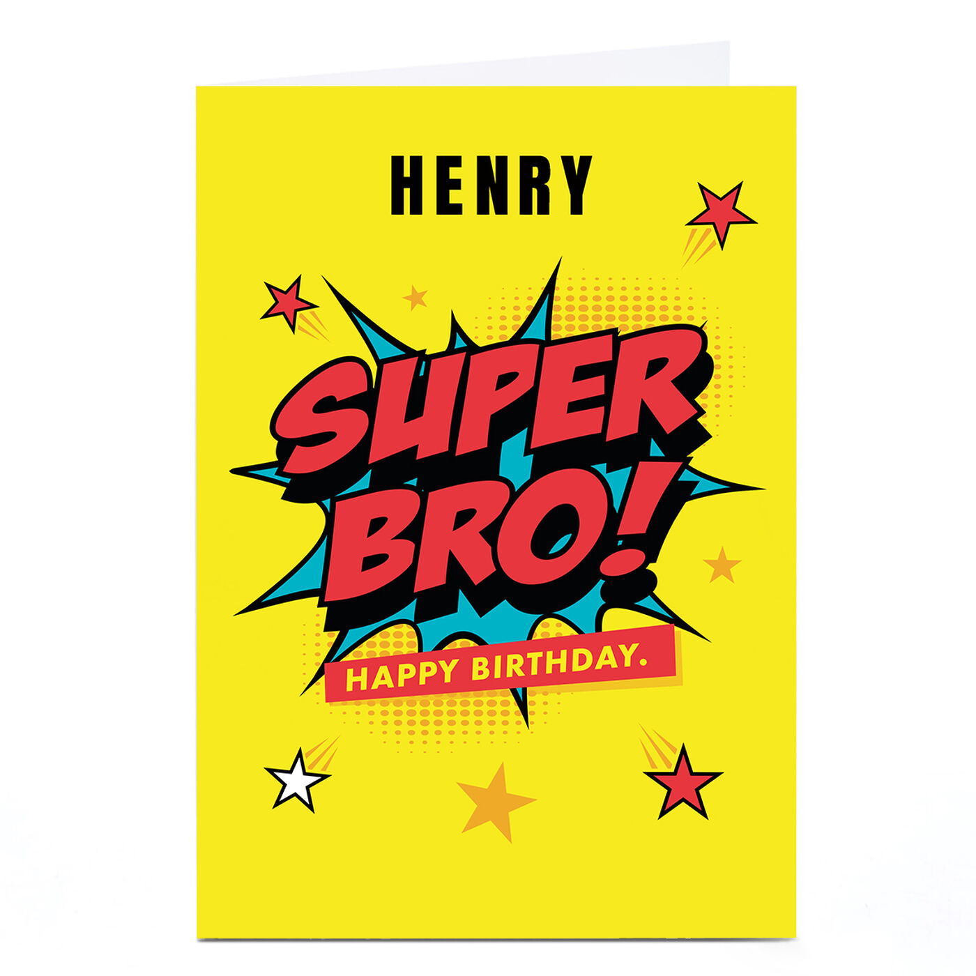 Buy Personalised Hello Munki Birthday Card - Super Bro for GBP 2.49 ...