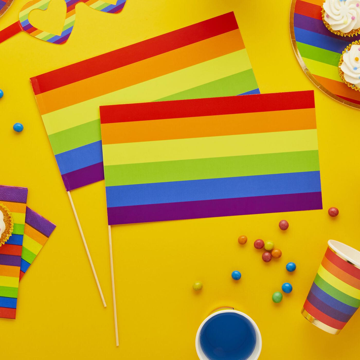 Buy Rainbow Paper Flags - Pack of 6 for GBP 2.99 | Card Factory UK
