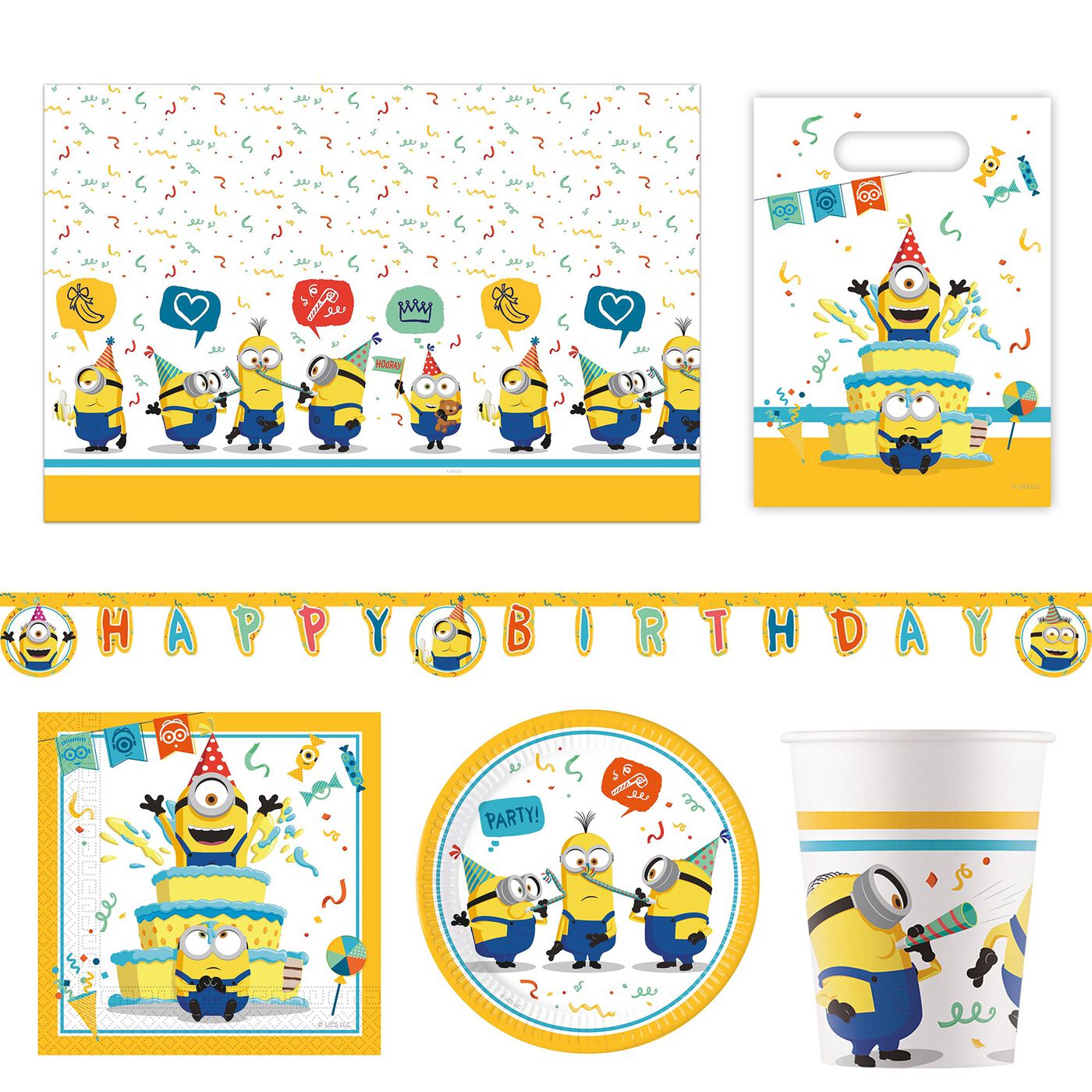Buy Minions: The Rise of Gru Party Tableware & Decorations Bundle - 16 ...
