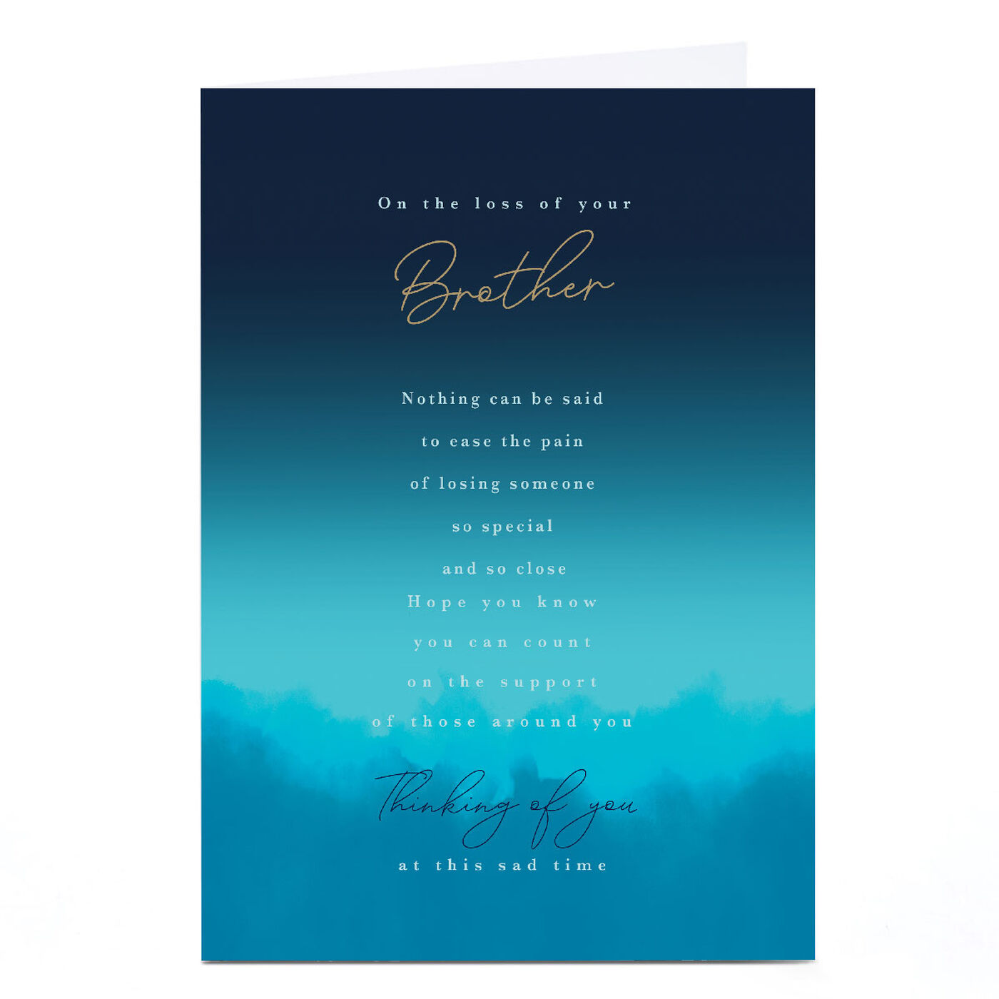 Buy Personalised Sympathy Card - Loss Of Your Brother for GBP 1.99 ...