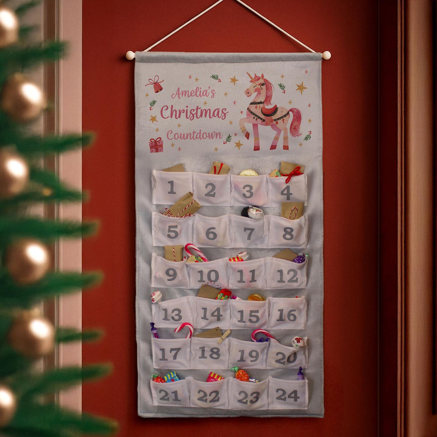 Buy Personalised Unicorn Christmas Advent Calendar for GBP 22.99 | Card ...