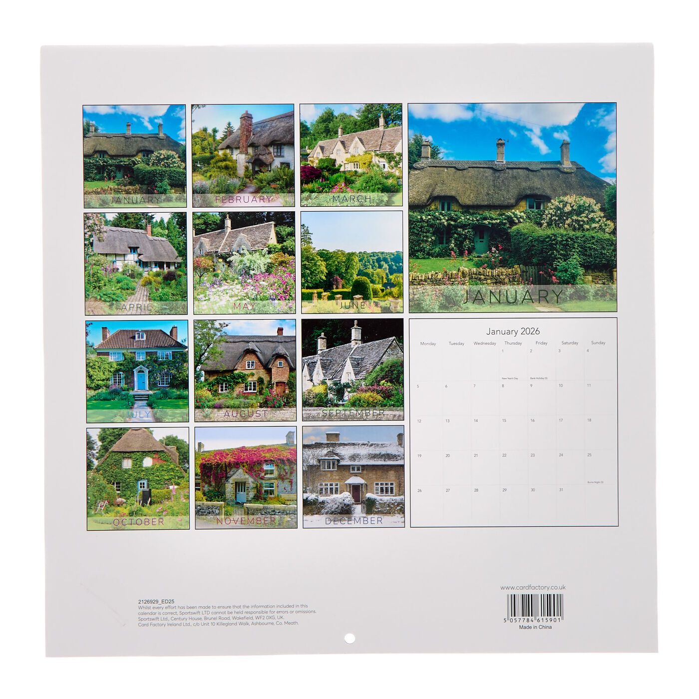 Buy Country Garden 2026 Square Wall Calendar for GBP 2.99 | Card Factory UK