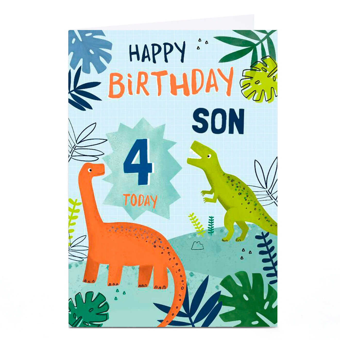 Buy Personalised Birthday Card - Dinosaurs Son, Any Age for GBP 2.99 ...