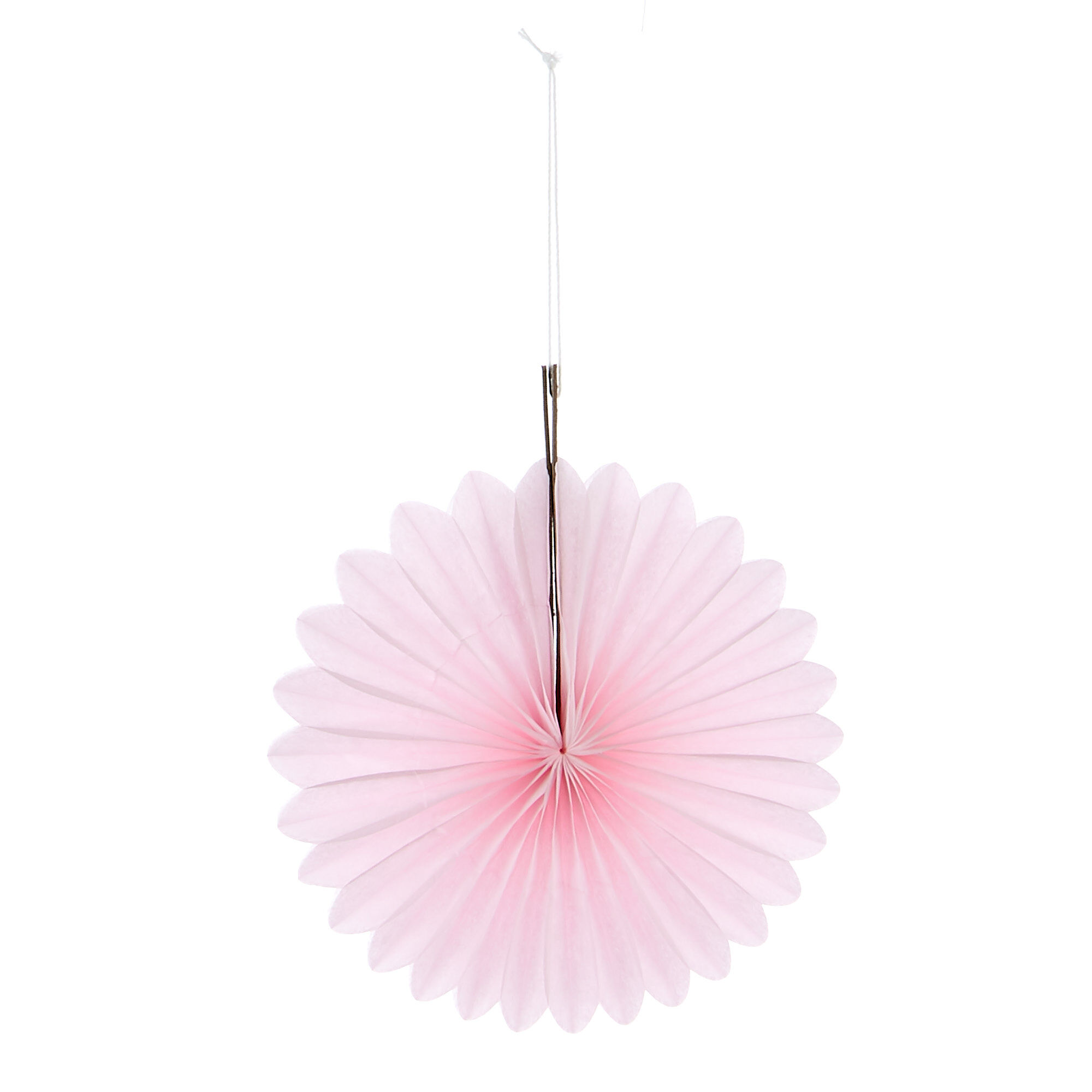 Mini Decorative Tissue Paper Fans Light Pink Pack of 3
