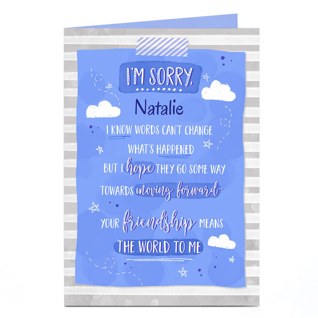 Sorry Cards, Apology & I am Sorry Personalised Cards for Sale Online UK ...