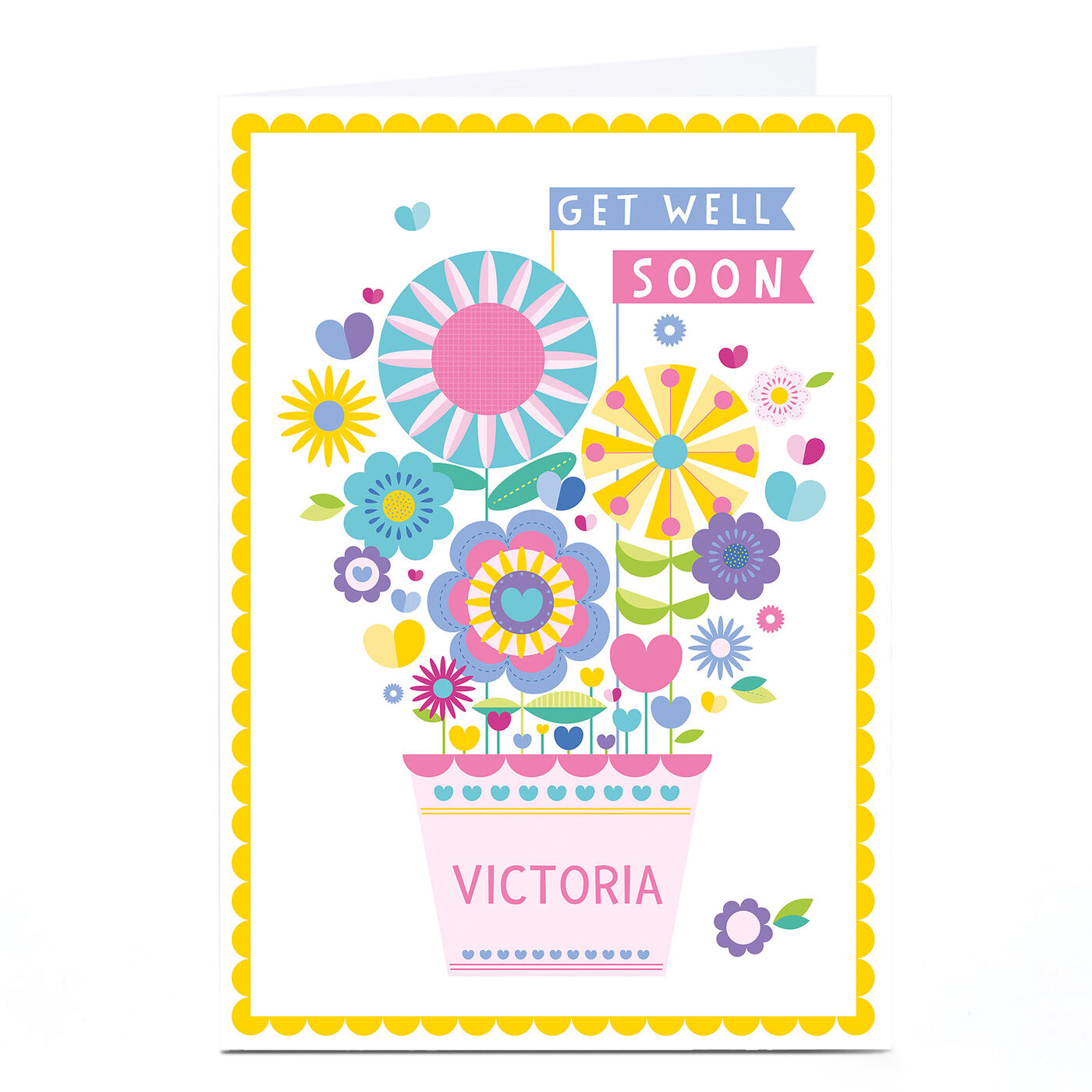 Buy Personalised Get Well Soon Card - Flower Pot for GBP 1.79 | Card ...