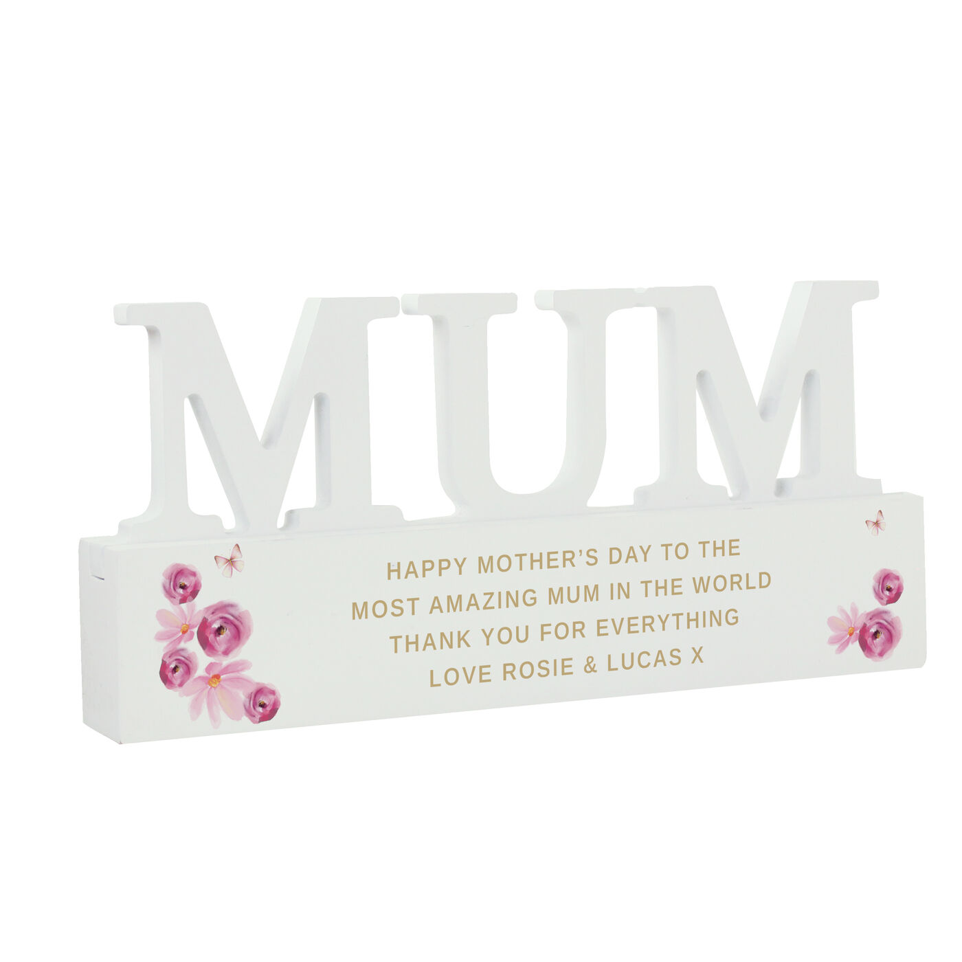 Buy Personalised Floral Mum Wooden Ornament for GBP 15.49 | Card Factory UK