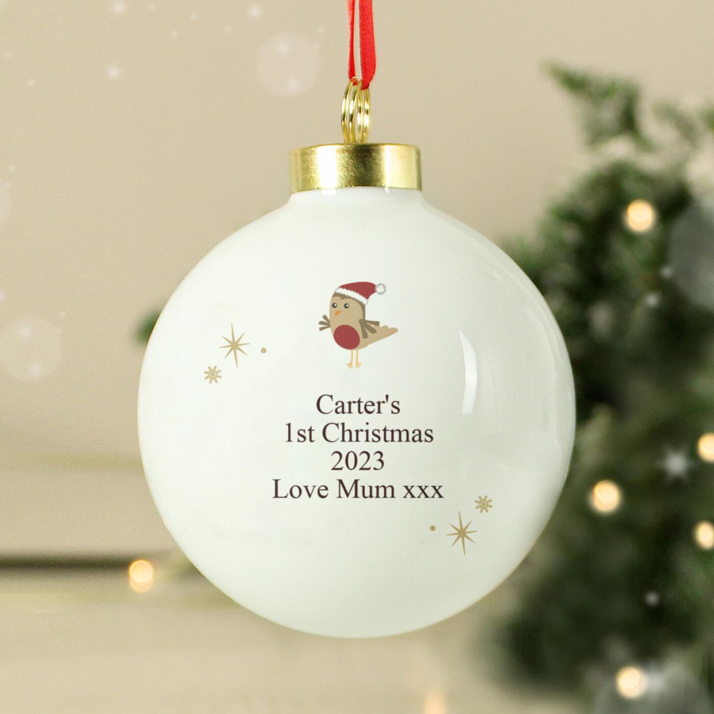 Buy Personalised Initial Little Robin Bauble for GBP 10.99 | Card ...