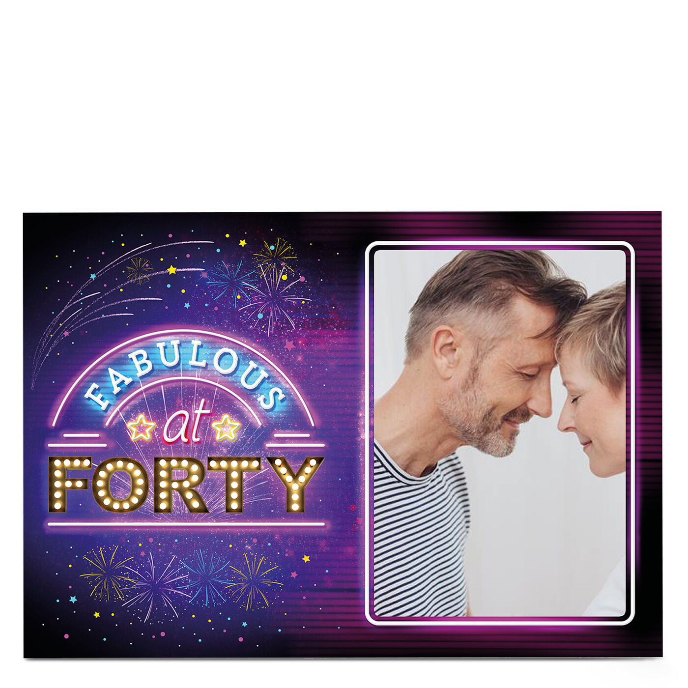 Buy Photo 40th Birthday Card - Fabulous at Forty for GBP 4.99 | Card ...