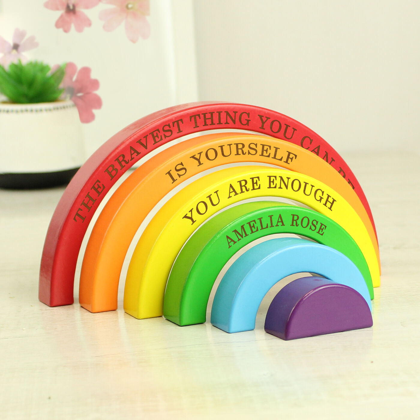 Buy Personalised Wooden Rainbow Stacker for GBP 25.49 | Card Factory UK