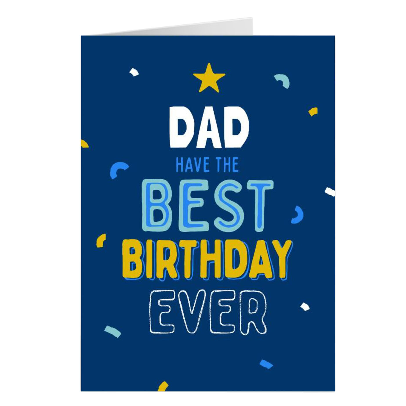 Buy Personalised Birthday Card - Navy Best Birthday Ever, Dad for GBP 2 ...