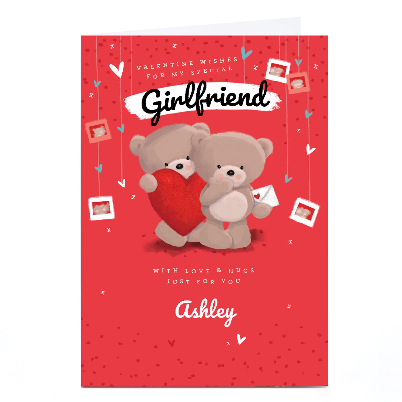 Buy Personalised Hugs Valentine's Day Card - Valentine's Wishes ...