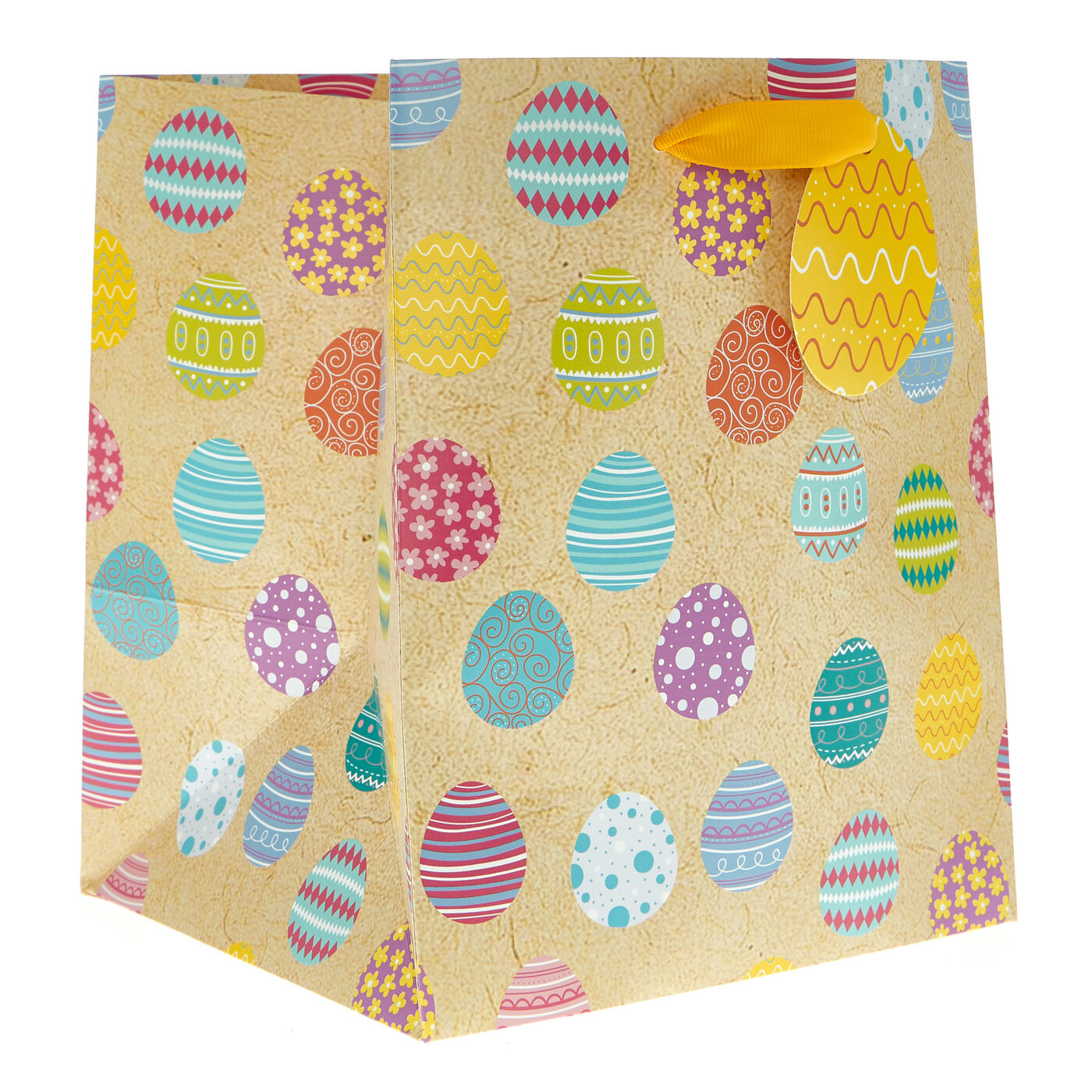Buy Medium Portrait Kraft Egg Pattern Easter Gift Bag for GBP 0.64 ...
