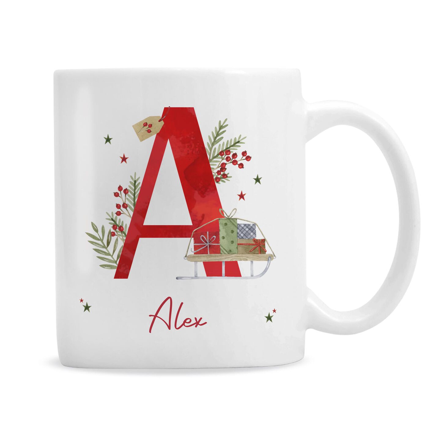Buy Personalised Christmas Initial Mug for GBP 9.99 | Card Factory UK