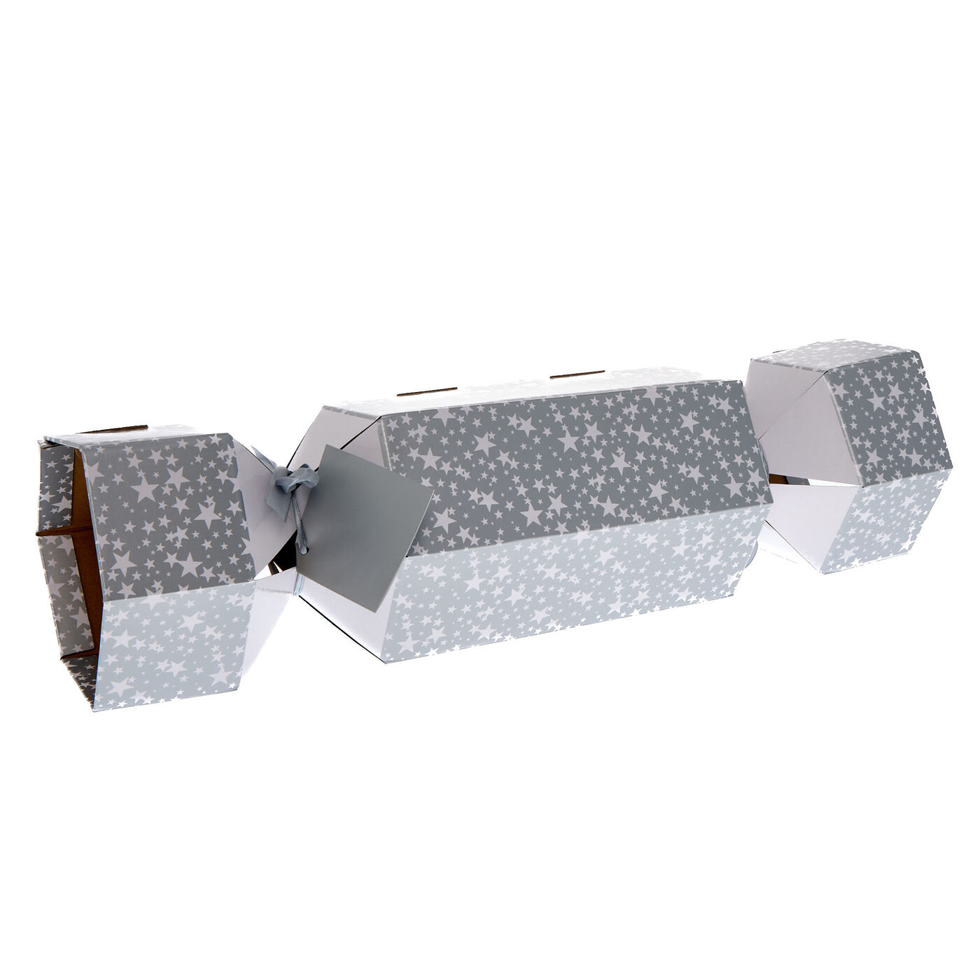 Buy White & Silver Stars Christmas Cracker Gift Box for GBP 1.99 | Card ...
