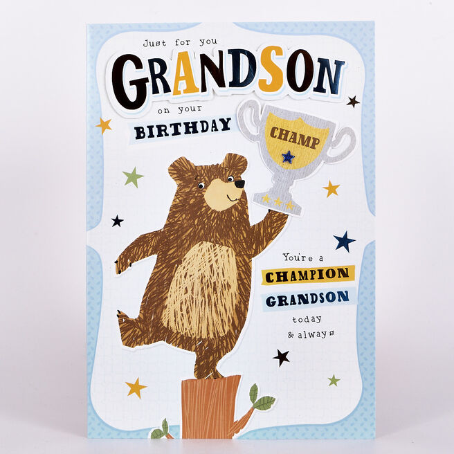 Grandson Birthday Cards, Personalised Grandson & Great Grandson ...