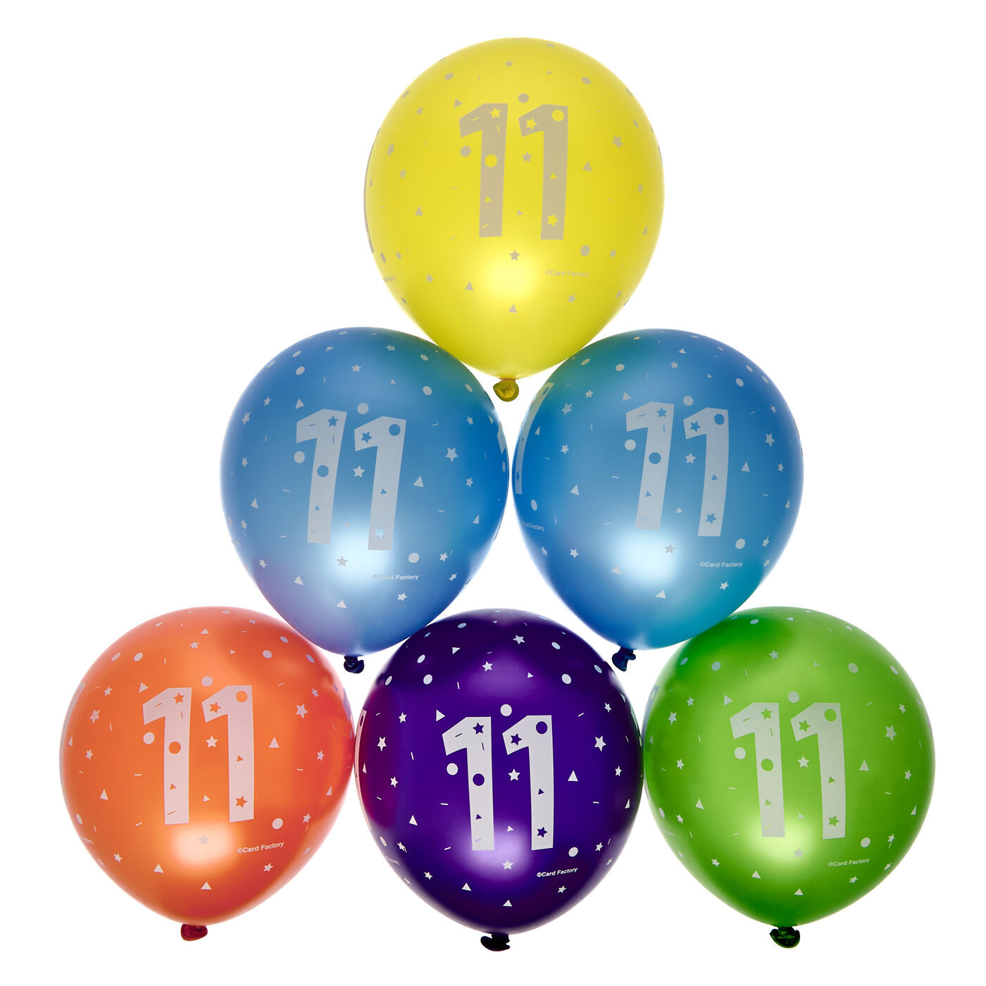 Buy Latex Rainbow 11th Birthday Balloons - Pack of 6 for GBP 1.99 ...