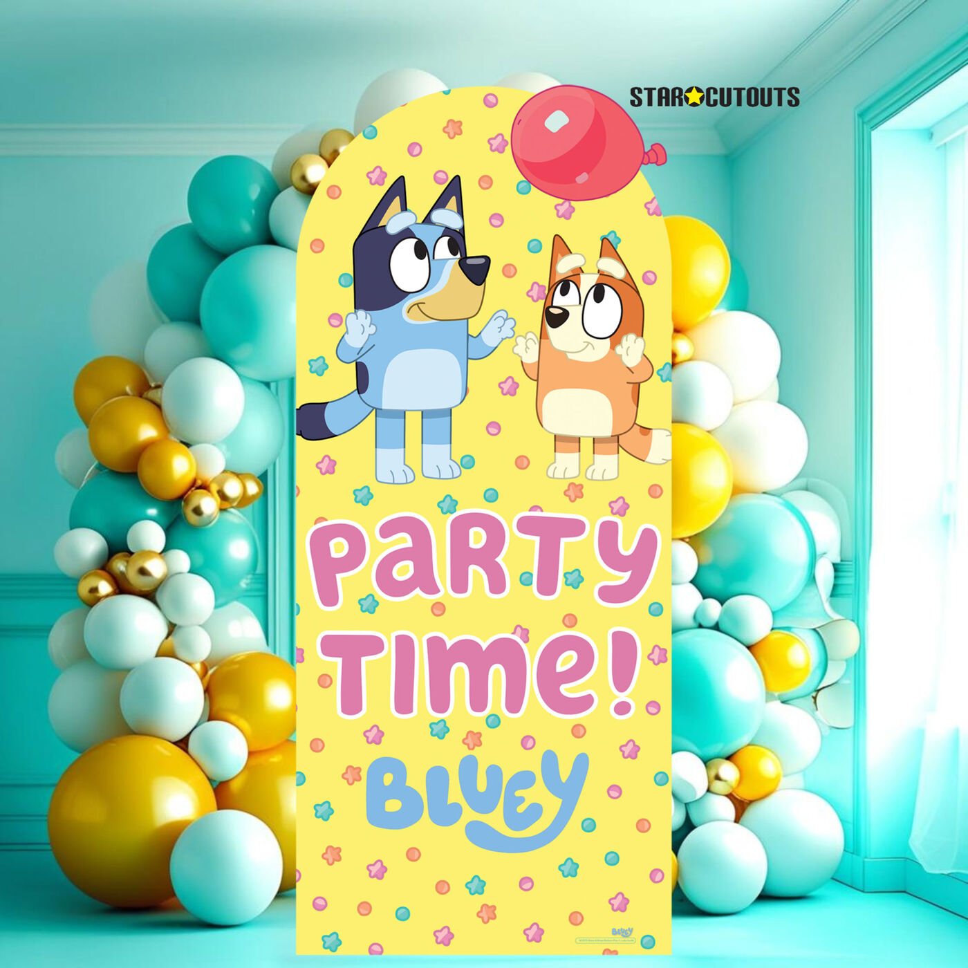 Buy Bluey & Bingo Party Time Large Backdrop Cardboard Cutout for GBP 38 ...