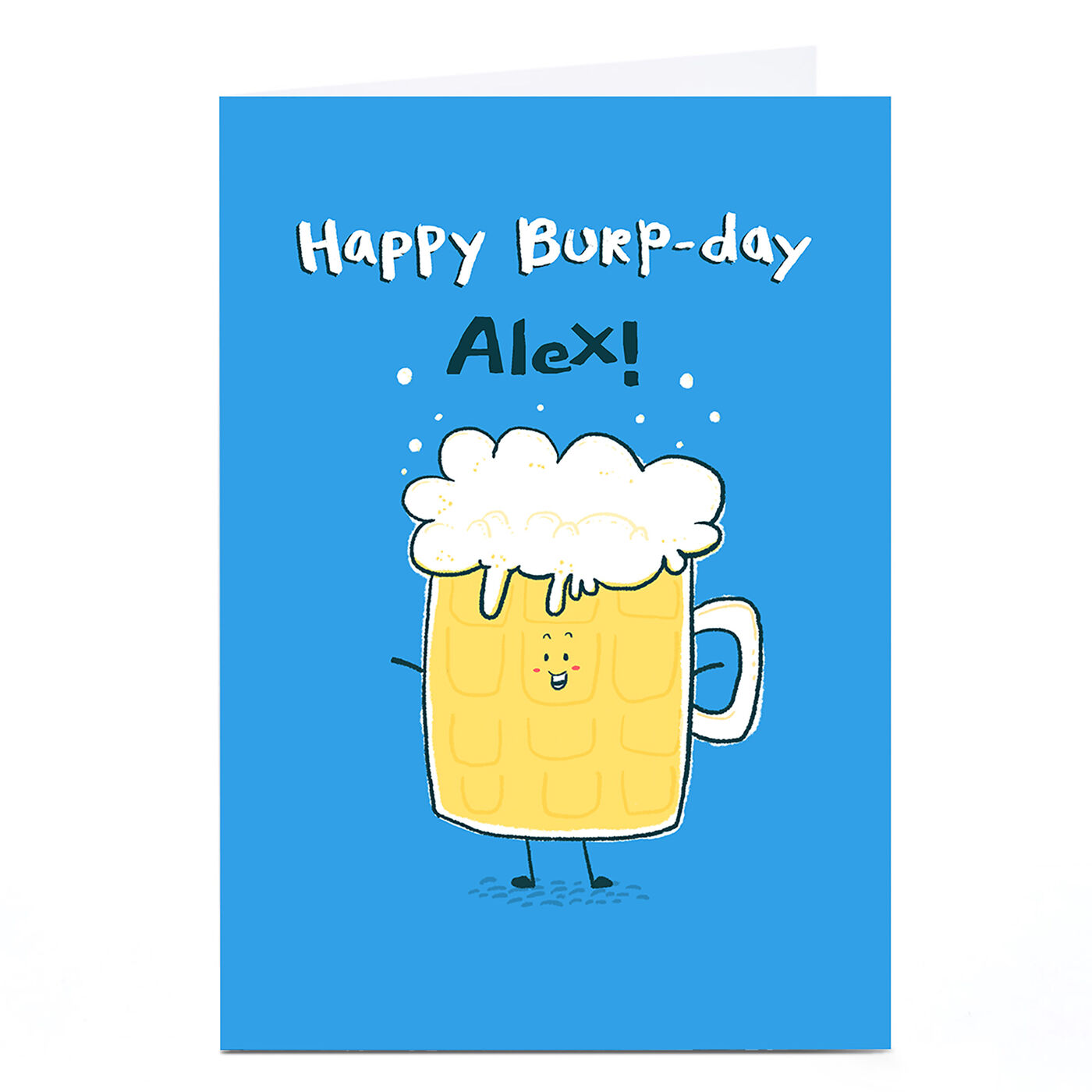 Buy Personalised Hew Ma Birthday Card - Happy Burp-day! for GBP 2.99 ...