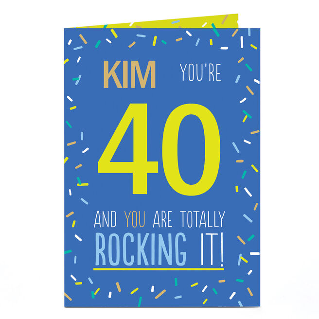 40th Birthday Cards, Personalised Funny 40th Cards: Daughter, Son, Him ...
