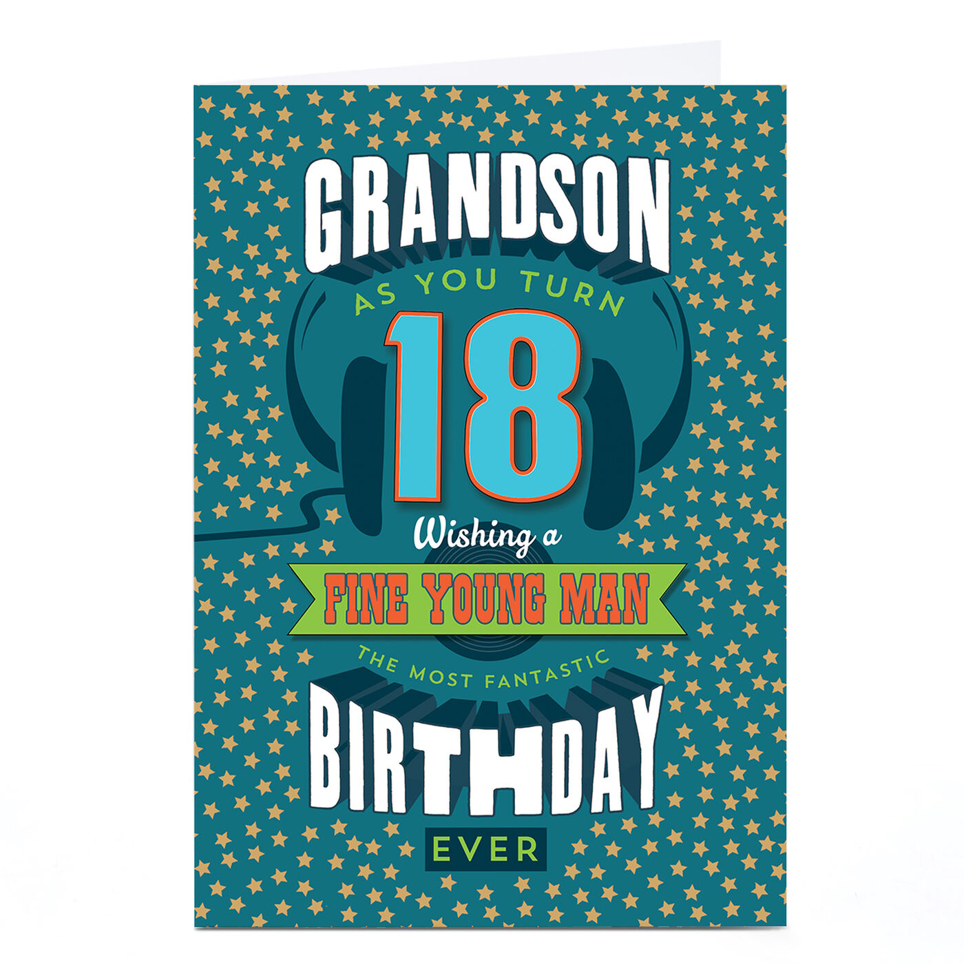 Buy Personalised 18th Birthday Card - Fine Young Man, Grandson for GBP ...