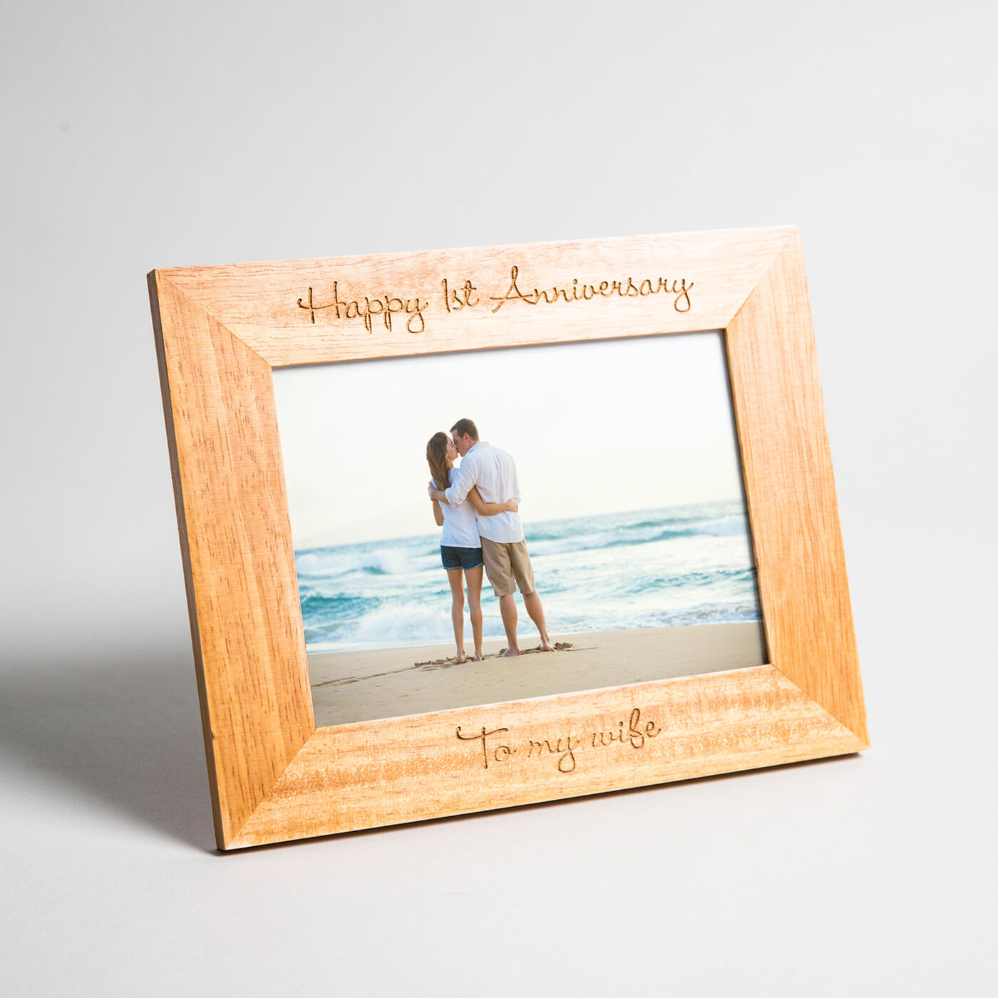 Buy Personalised Engraved Wooden Photo Frame - Two Messages for GBP 15. ...