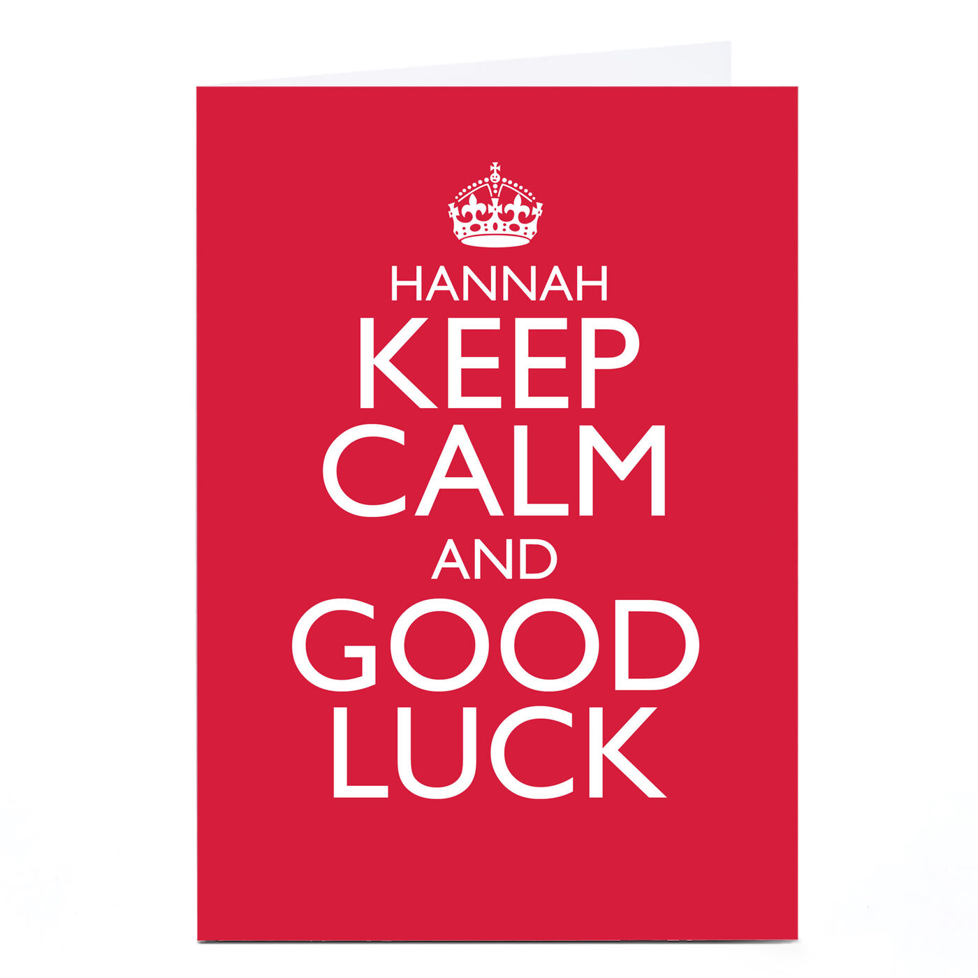 Buy Personalised Good Luck Card - Keep Calm for GBP 2.99 | Card Factory UK