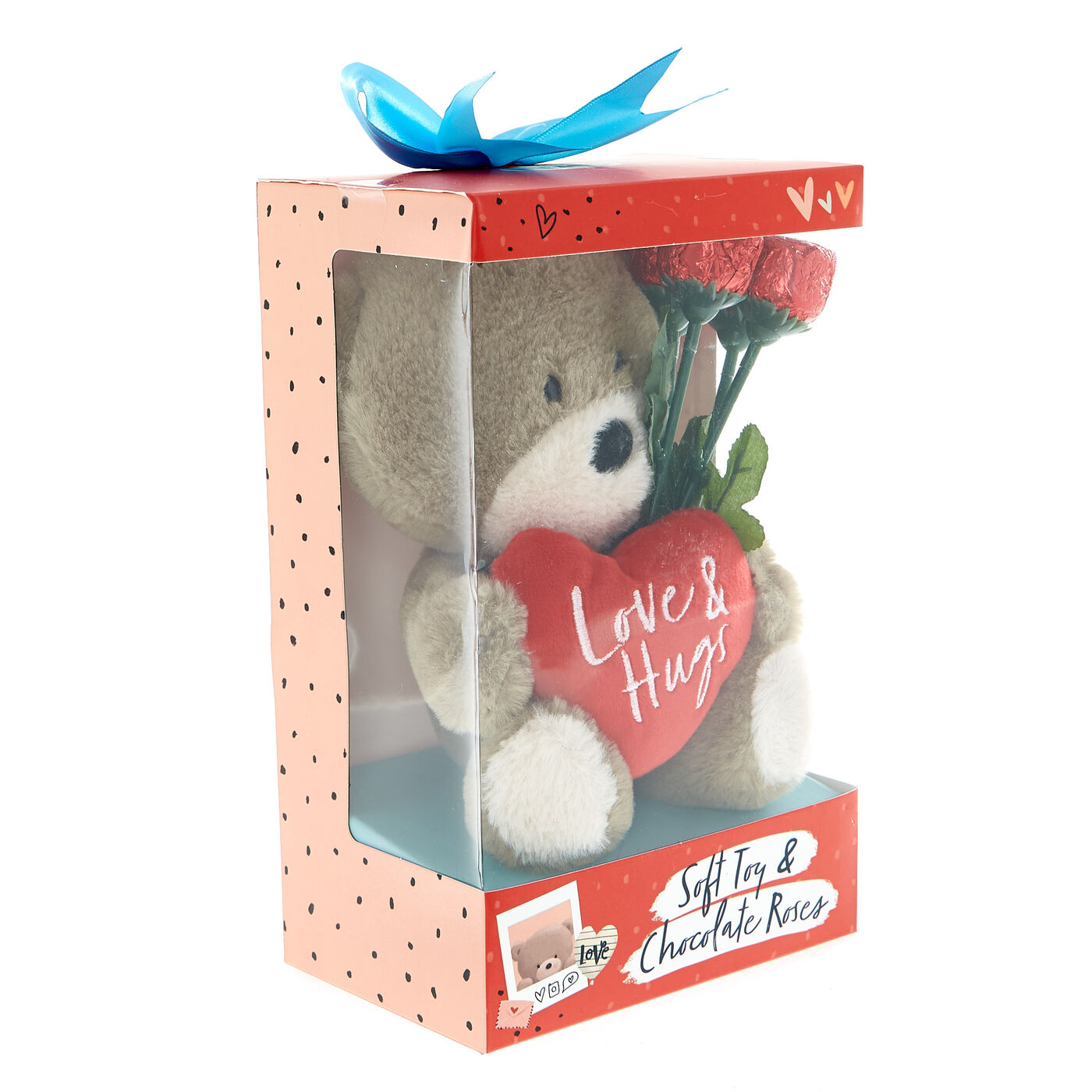 Buy Hugs Bear & Love Heart Soft Toy for GBP 4.99 | Card Factory UK