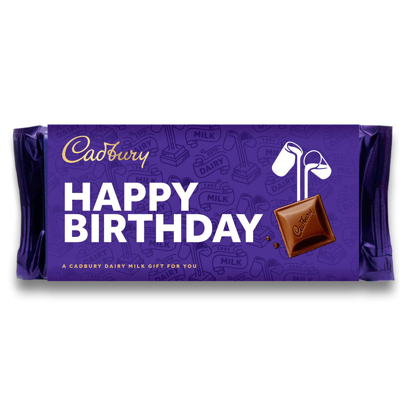 Buy Cadbury Dairy Milk Happy Birthday Bar 110g for GBP 4.99 | Card Factory UK