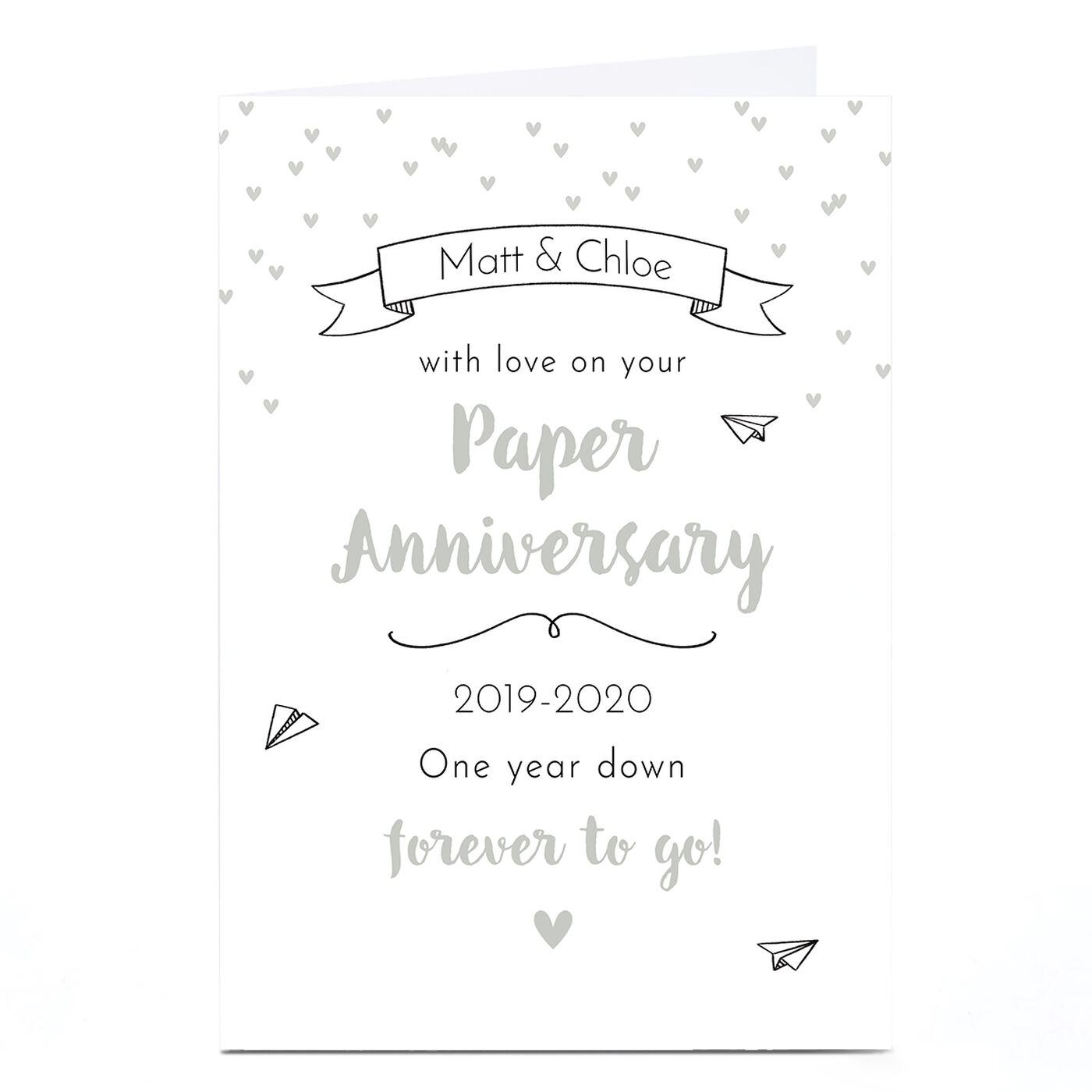 Buy Personalised Anniversary Card - Paper Anniversary for GBP 2.99 ...