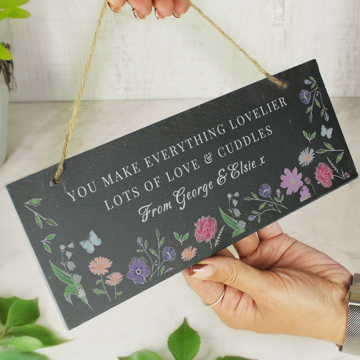 Buy Personalised Wild Flowers Slate Garden Sign for GBP 9.99 | Card ...