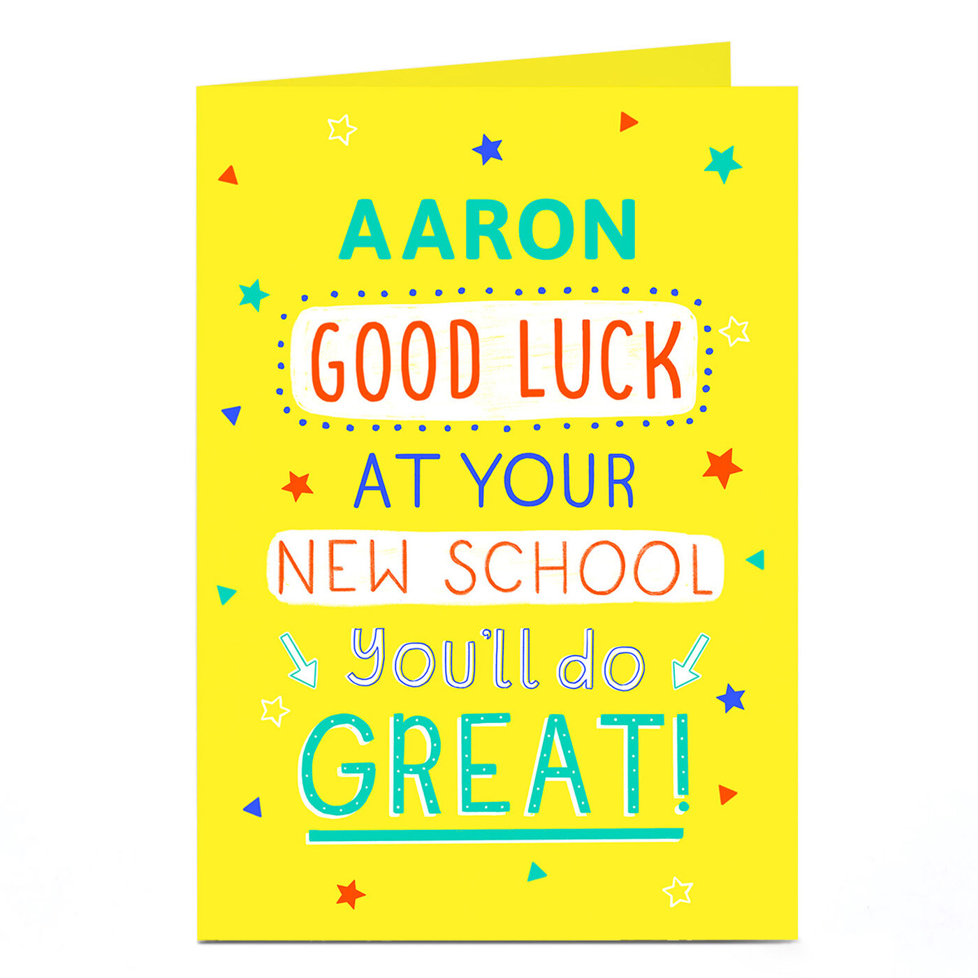 Buy Personalised Good Luck Card - New School for GBP 2.99 | Card Factory UK