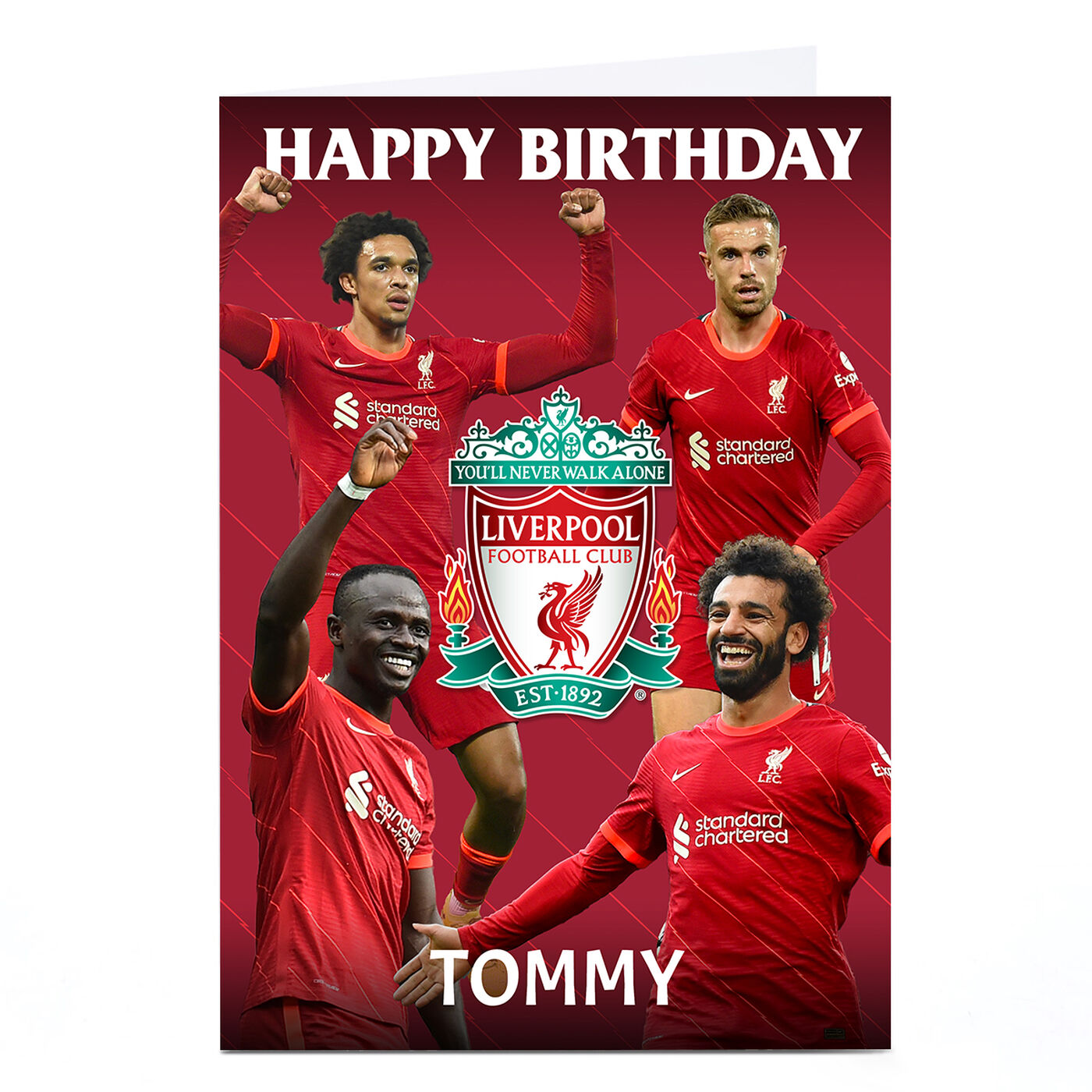 Buy Personalised Liverpool FC Birthday Card - Crest & Players for GBP 2 ...