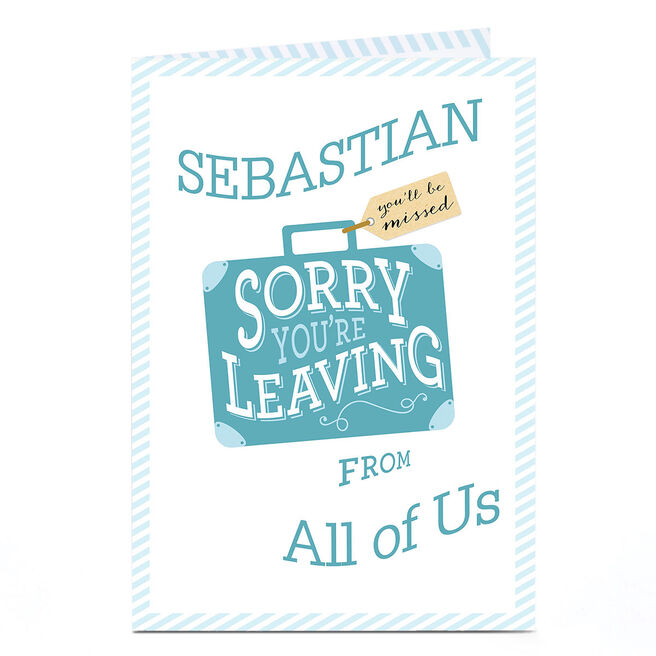 Leaving Cards, Personalised Sorry You're Leaving & Goodbye Cards UK ...