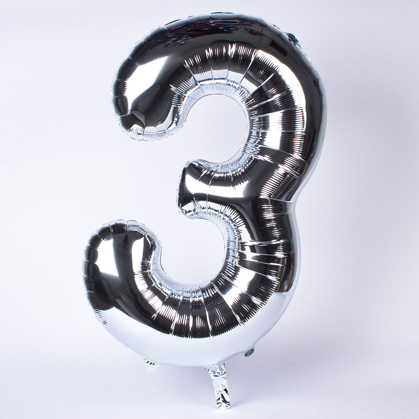 Buy Silver Number 3 Giant Foil Helium Balloon INFLATED for GBP 14.99 ...